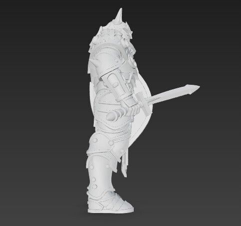 👾 Embodiment of Heroism – 3D Printable Detailed Fantasy Knight Figure ...