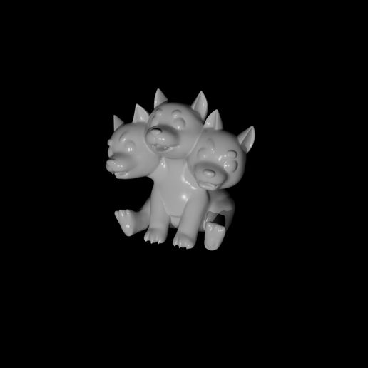 🤏 Chibi Cerberus for resin/fdm・ STL File for 3D printing・Cults