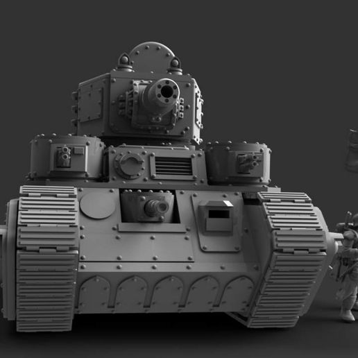 🪖 Heavy tank "Ragnarok" (Mark-II 'male')・Free STL File for ・Cults