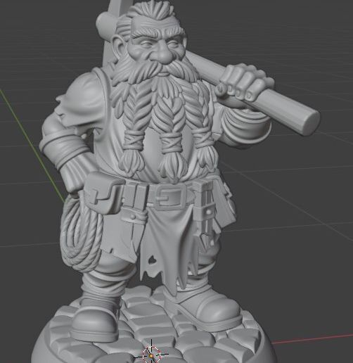 👨 dnd dwarf worker・ STL File for 3D printing・Cults