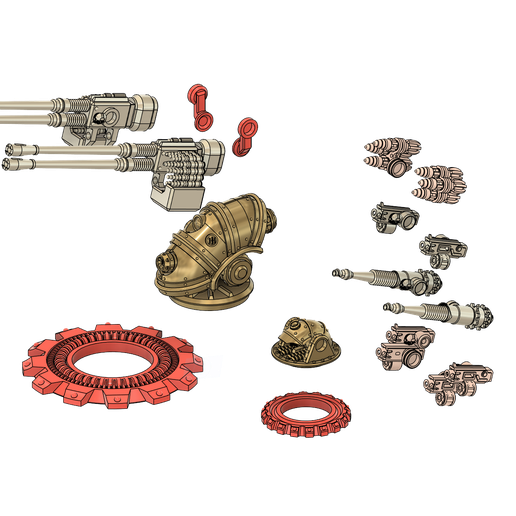 🕷️ Couplus Pattern Spider Turrets・ STL File for 3D printing・Cults