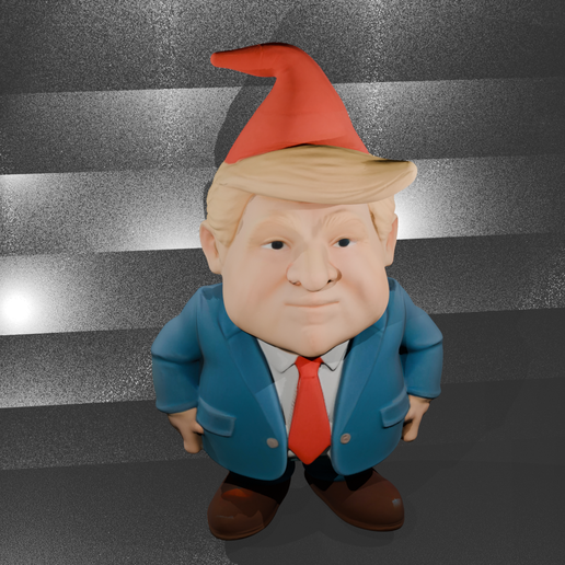 Fichier 3D gratuit Garden gnome Donald Trump 👾 ・Modèle imprimable en 3D ...