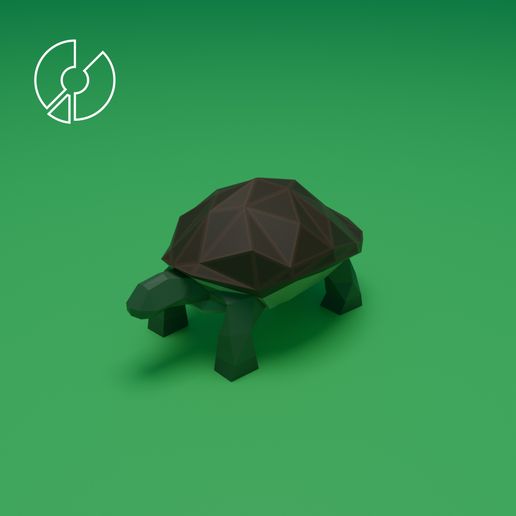 Archivo STL Tortuga Low Poly 🏫 ・Modelo para descargar e imprimir en 3D ...