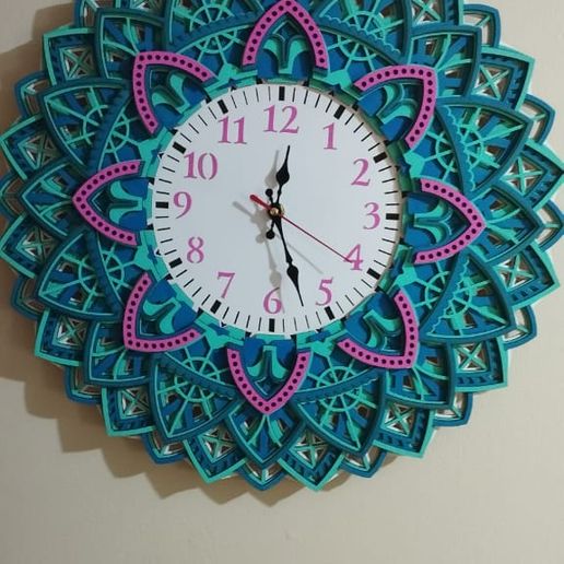 ⌚ Mandala watch 5 layers・Free 3D File for CNC machining - Laser cutting ...