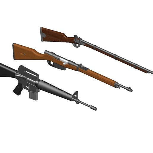 🔫 EVOLUTION OF WEAPONS - MINIATURE RIFLES・ STL File for 3D printing・Cults