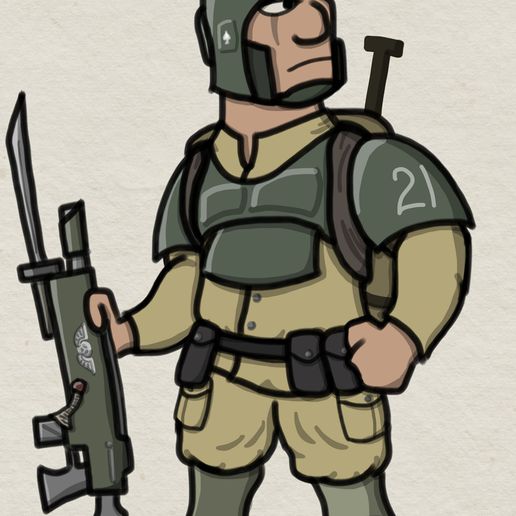 3D file MILITARUM IMPERIAL GUARD ASTRA OOP CADIAN 💂 ・3D printer model to download・Cults