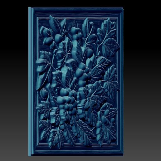🗿 Floral Berry Leaf Relief - 3D Model for CNC and 3D Printing・Free STL ...
