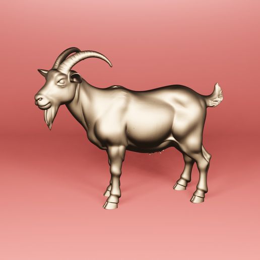 STL file Grazing Goat STL – Realistic Eating Pose Farm 3D Print Model 🐐 ...