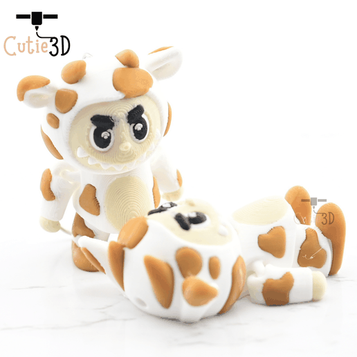 🐄 Llavero Personalizado Labubu En Vaca Articulado Cutie3D - Llavero ...