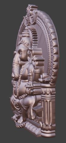 🛕 Ganpati 2D Relief Model・ STL File for 3D printing・Cults