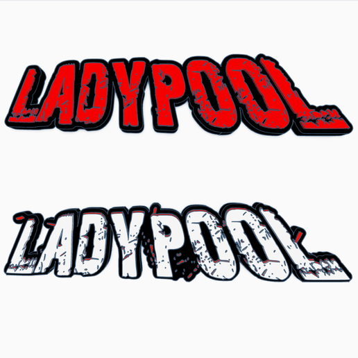 STL file 2x LADYPOOL Logo Display by MANIACMANCAVE3D 🖼️ ・3D printable ...