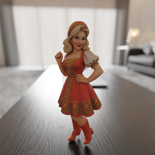 🧷 Russian pin-up・ 3D File for 3D printing・Cults