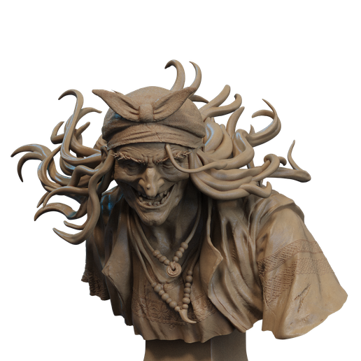 👤 Baba Yaga Bust 3D Print・ 3D File for 3D printing・Cults