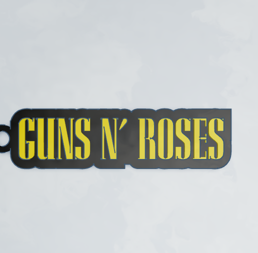 🗝️ Guns N Roses Keychain・ STL File for 3D printing・Cults