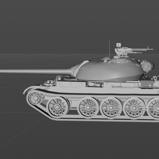 🪖 Tanque soviético T-54 1949 Material del modelo 3D・Archivo OBJ para ...