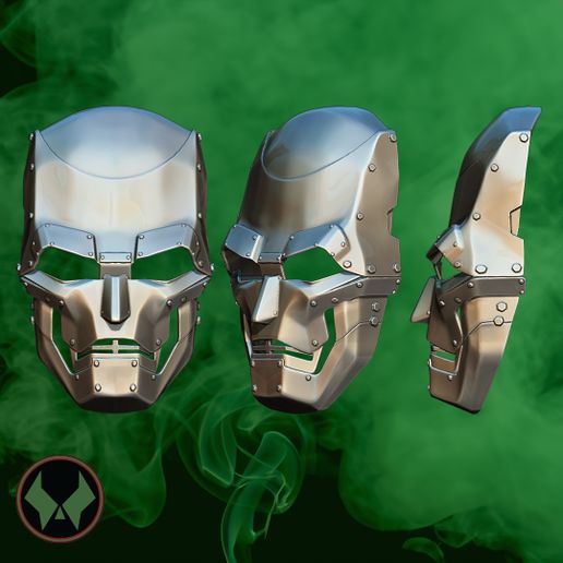👾 DR. DOOM MASK AND DAMAGED MASK・ STL File for 3D printing・Cults