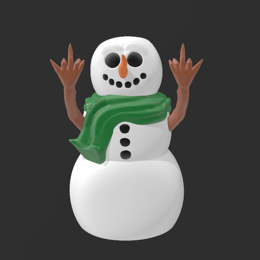 STL file Rude middle finger snowman ☃️ (3MF)・3D printable model to ...