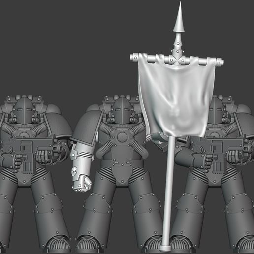 🎲 Gen4 Vexillarius arms (Ver.2 Update, Ver.1 Fix)・ 3D File for ・Cults