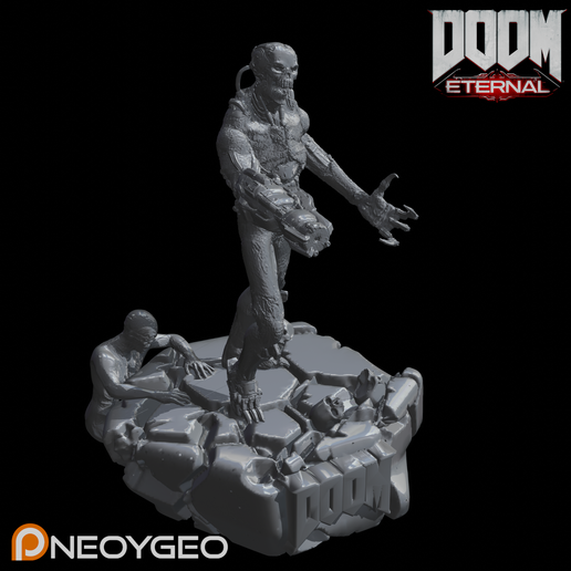 🧟 MECHA ZOMBIE - DOOM ETERNAL・Free STL File for 3D printing・Cults
