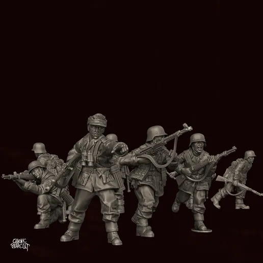 👨 GER Infantry - 8 man Squad 1 - OCTOBER RELEASE・ 3D File for 3D ...