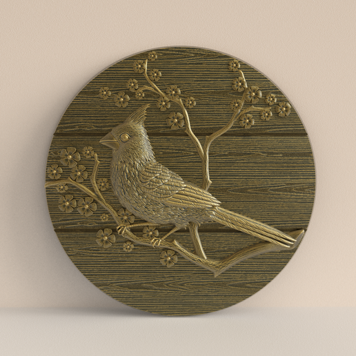 📁 3D Model STL file Cardinal Bird Panel・ STL File for 3D printing and ...