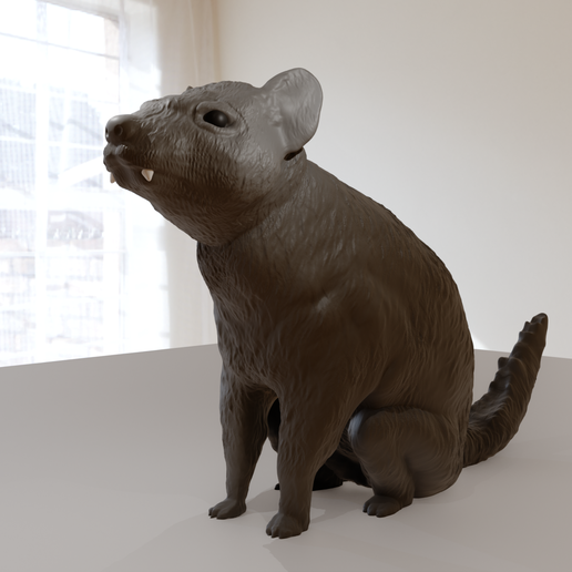 STL file tasmanian devil sitting stl 😈 ・3D printing model to download・Cults