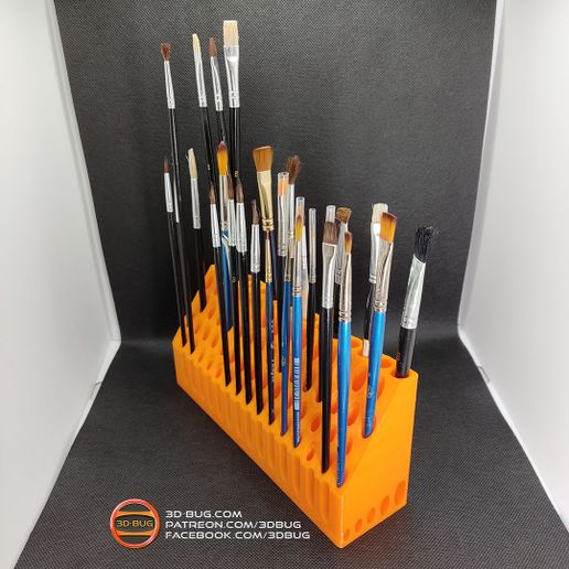 🖌️ Brushes Holder・ STL File for 3D printing・Cults