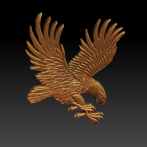 🦅 Eagle CNC Relief Model・ STL File for 3D printing・Cults
