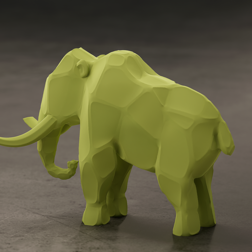 STL file stylized mammoth 🦣 ・Model to download and 3D print・Cults