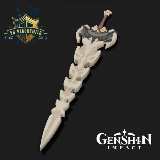 STL file Genshin Impact Serpent Spine Sword Prop ( 1/1 Scale ) 🗡️ ・3D ...