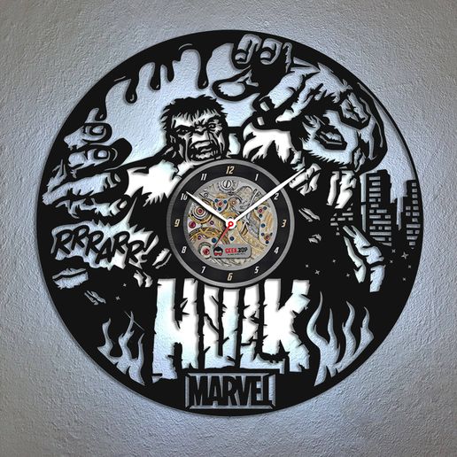 arquivo STL Hulk - wall clock 🕰️ ・Design para download e impressão 3D・Cults