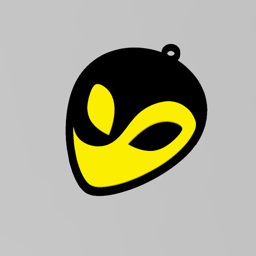 STL file Alien Keychan Ying Yang 👽 ・3D printing design to download・Cults