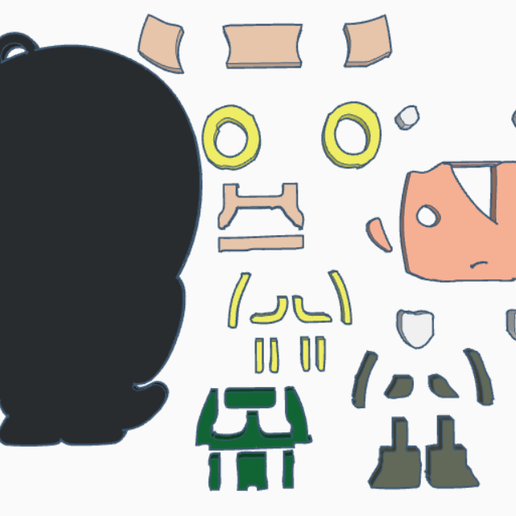 STL file TSUYU -MHA - KEY CHAIN 🔑 ・Template to download and 3D print・Cults