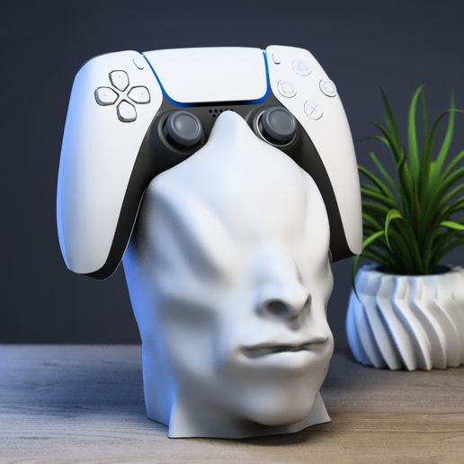 STL file Human head Ps5 controller stand, Human head ps5controller ...