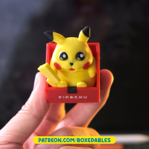 🎨 Pikachu - Boxedables [Fan Art]・Free 3MF File for 3D printing・Cults