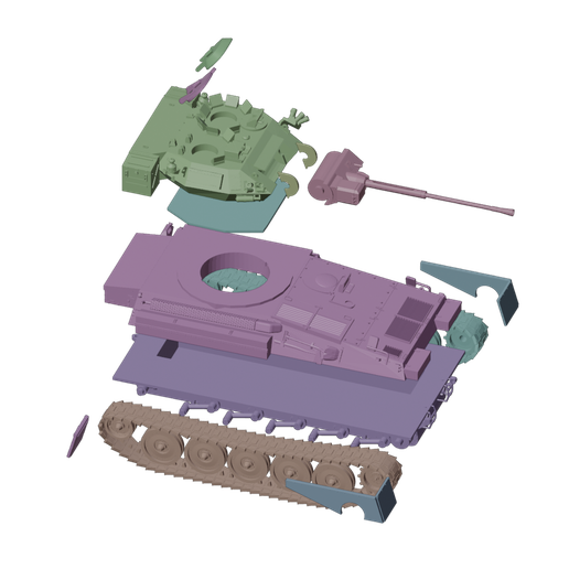 🪖 Assembly model BRM FV107 Simiter STL・ STL File for 3D printing・Cults