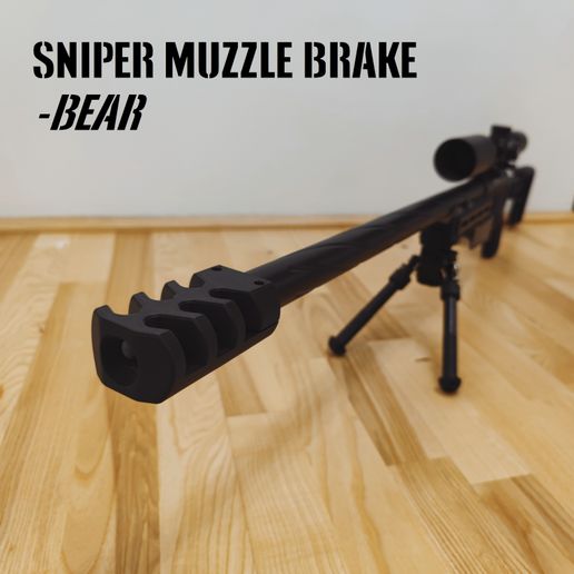 🔫 Sniper Muzzle Brake - Bear・文件用于 STL ・Cults