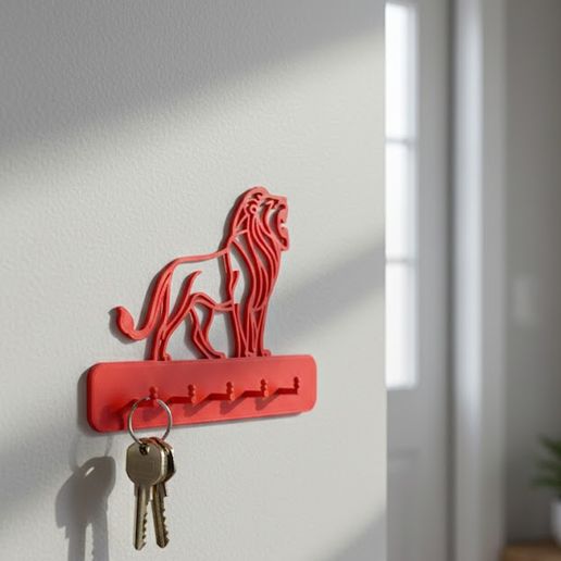 🔑 Modern Wall-Mounted Key Holder – Minimalist 3D Printable Entryway ...