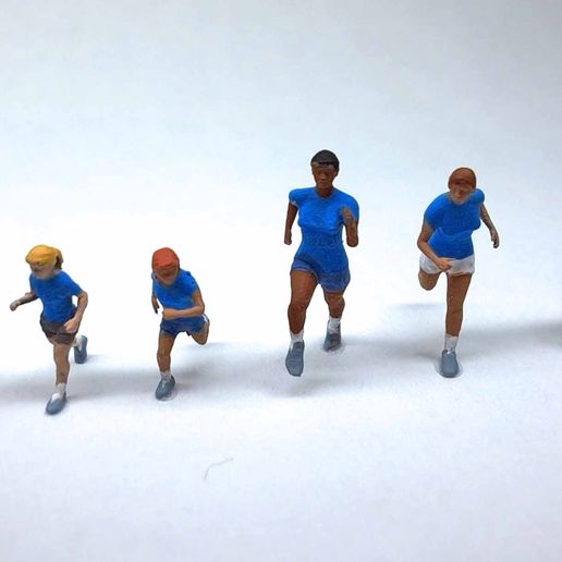 🩳 N Scale Runners in Shorts・Free STL File for 3D printing・Cults