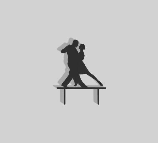 🧑‍🤝‍🧑 Tango Couple Decoration - 2D Art・ STL File for 3D printing and ...