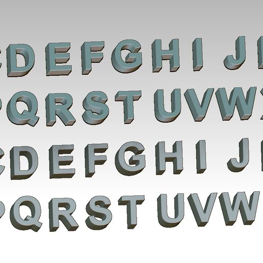 STL file 26 3D LETTERS 💍 (OBJ)・3D printable model to download・Cults