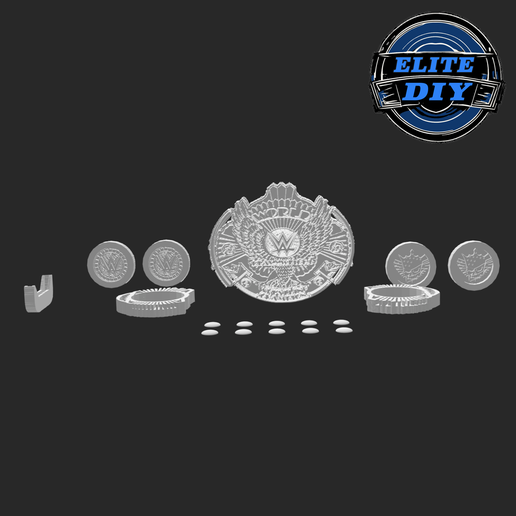 Archivo STL WWE CUSTOM WINGED EAGLE CHAMPIONSHIP 2024 PLACAS LATERALES ...