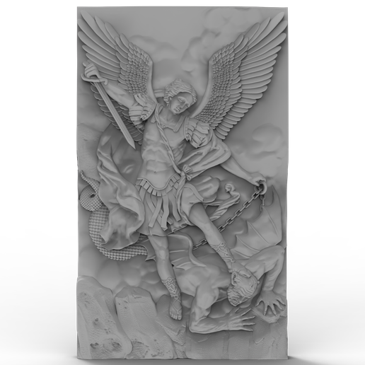 📁 3D Model STL File for CNC Router/Laser & 3D Printer Archangel Michael ...