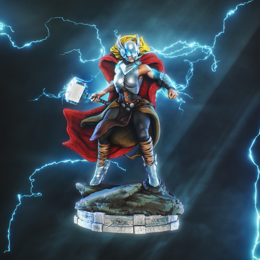 STL file LADY THOR 👾 (OBJ)・3D print object to download・Cults