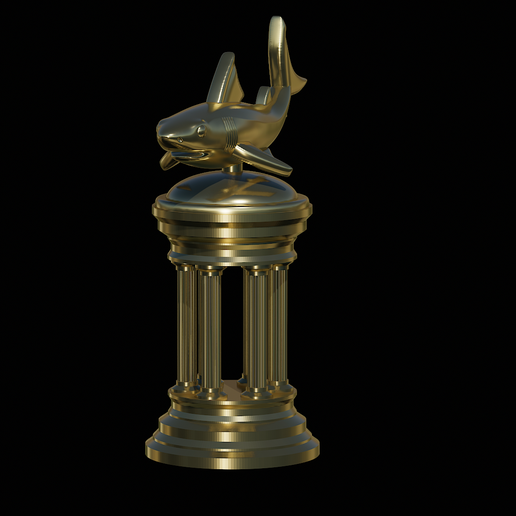 🐠 FISH FANTASY SHARK STATUE TROPHY / CUP・ STL File for 3D printing・Cults