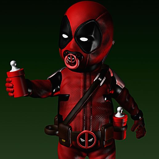 👶 BABY DEADPOOL MOVIE WOLVERINE MARVEL MARVEL BABYPOOL・ STL File for 3D ...