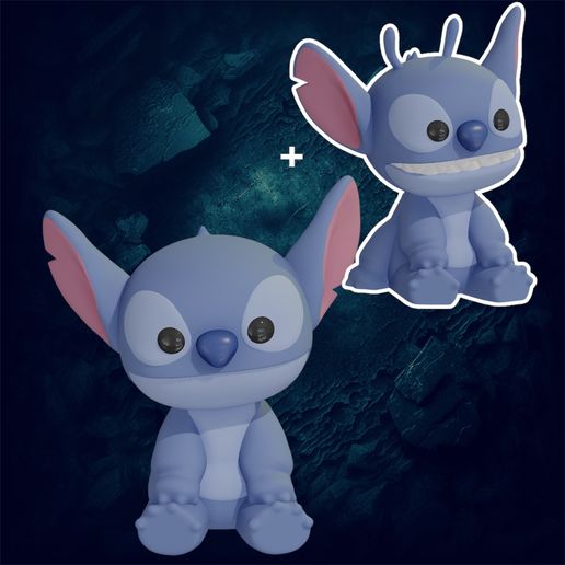 👾 Stitch versión Chibi / lilo & Stitch・ 3D File for 3D printing・Cults
