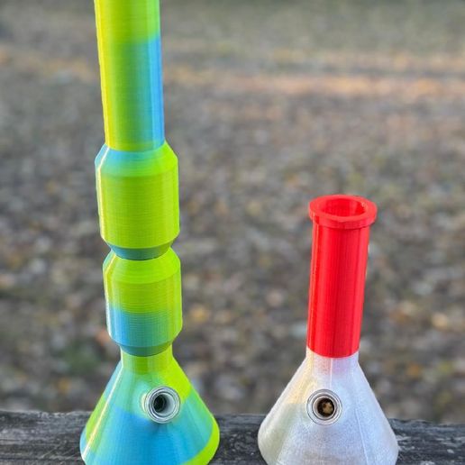 🤏 Build a Pype Small Beaker Bong・Free STL File for 3D printing・Cults