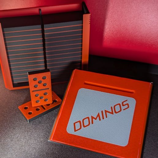 📐 Multicolor Double-Six Dominoes With Storage Case・Free STL File for 3D ...