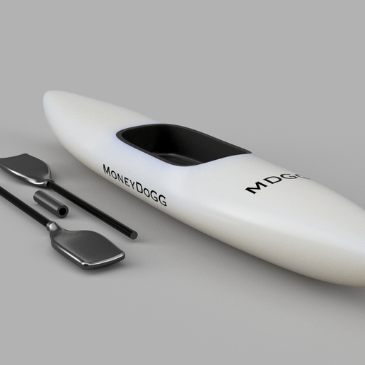 STL file Kayak version 2 with paddels 250 mm 🛶 ・3D printable design to ...